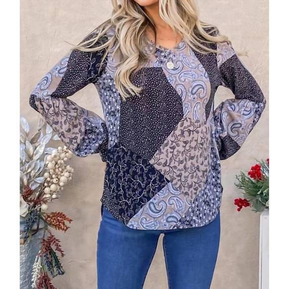 AND THE WHY | Tops | New And The Why Multi Print Cozy Top With Balloon ...